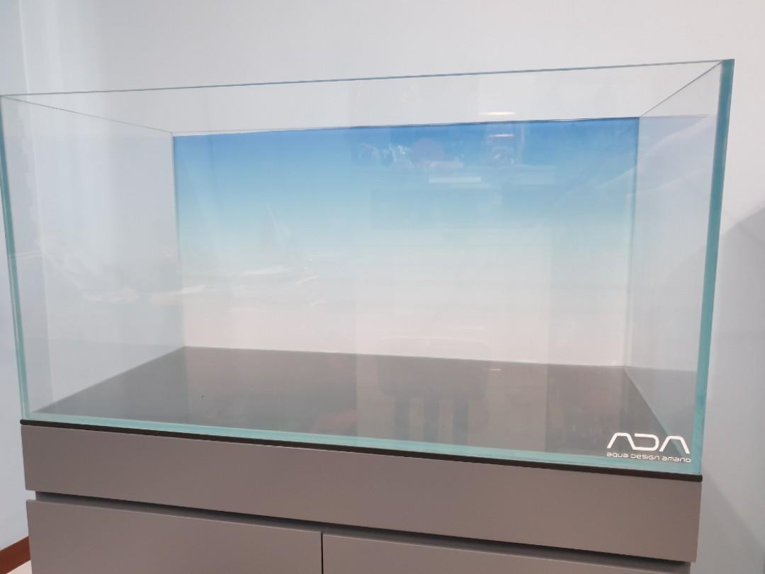 ADA style 90cm Crystal clear tank & ADA style grey cabinet, Pet ...