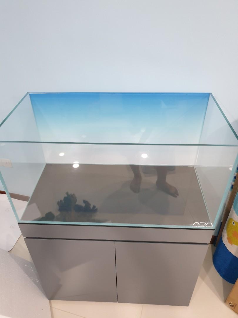 ADA style 90cm Crystal clear tank & ADA style grey cabinet, Pet ...