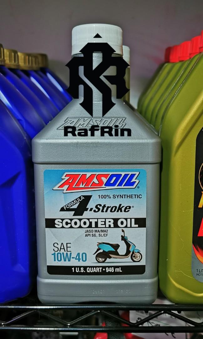 Amsoil scooter Engine Oil, Motorcycles, Motorcycle Accessories on Carousell
