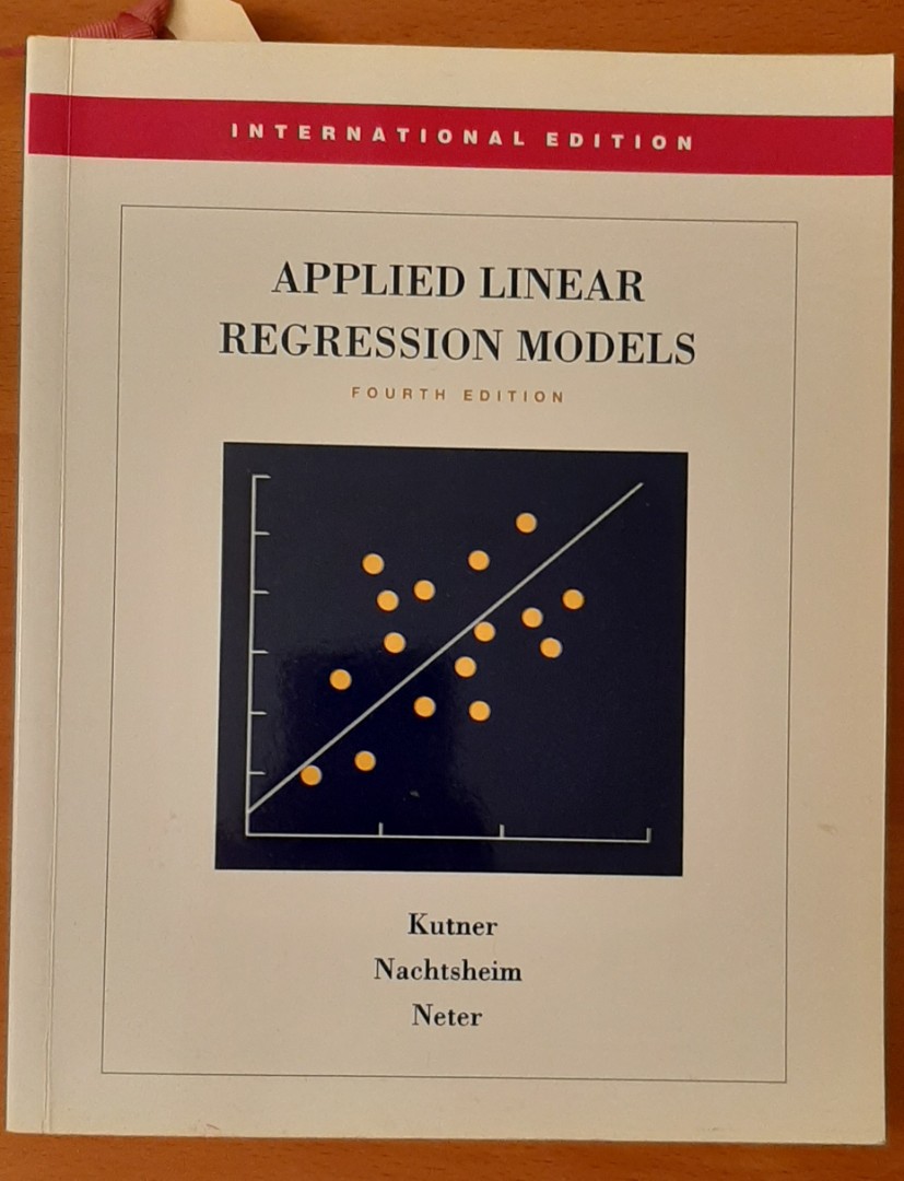 Applied Linear Regression Models textbook, Hobbies & Toys, Books ...