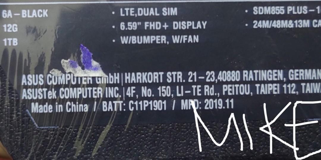 Asus ROG II Ultimate Edition (Global) 12GB RAM / 1T Storage, Mobile ...
