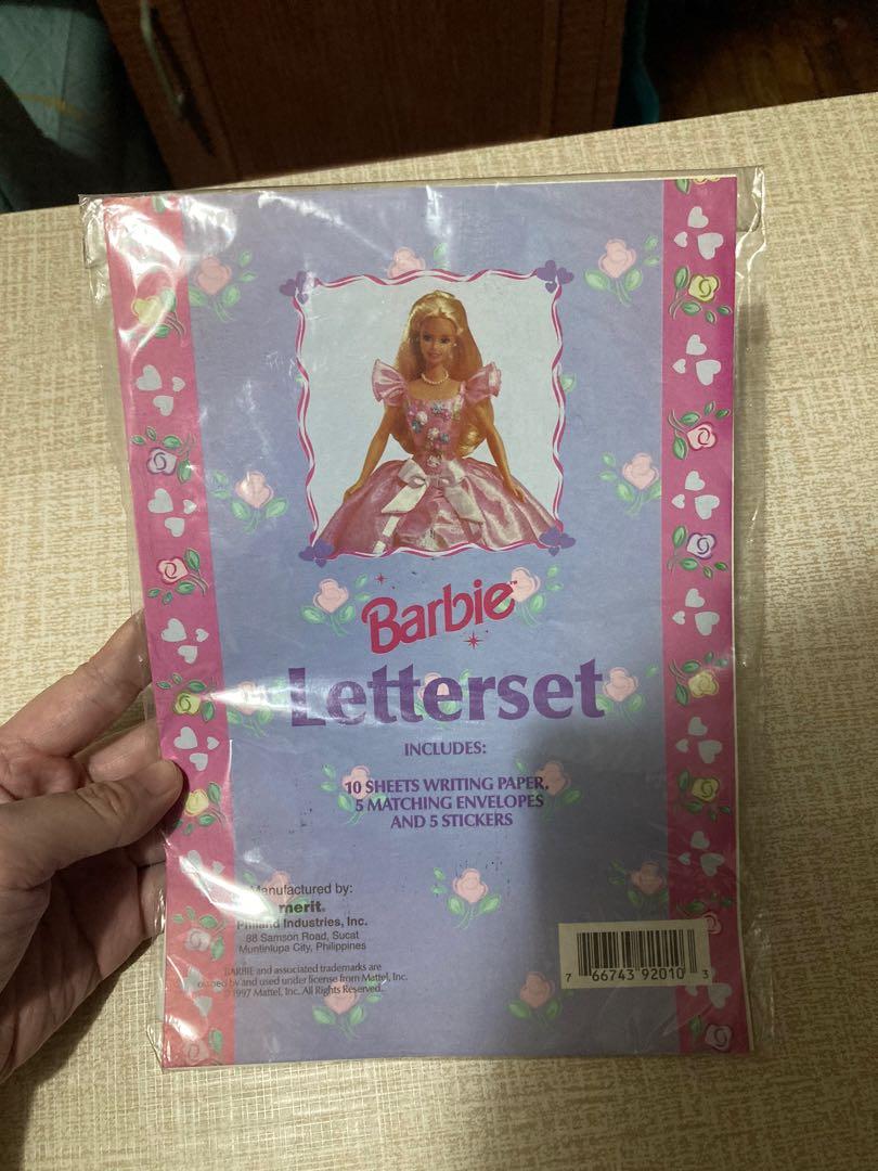 Barbie Letter Set (6 writing paper and 3 envelopes left), Hobbies ...