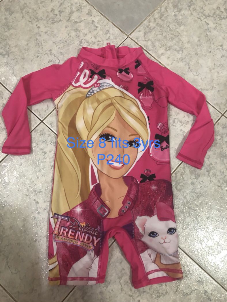 Barbie Rash Guard, Babies & Kids, Babies & Kids Fashion on Carousell