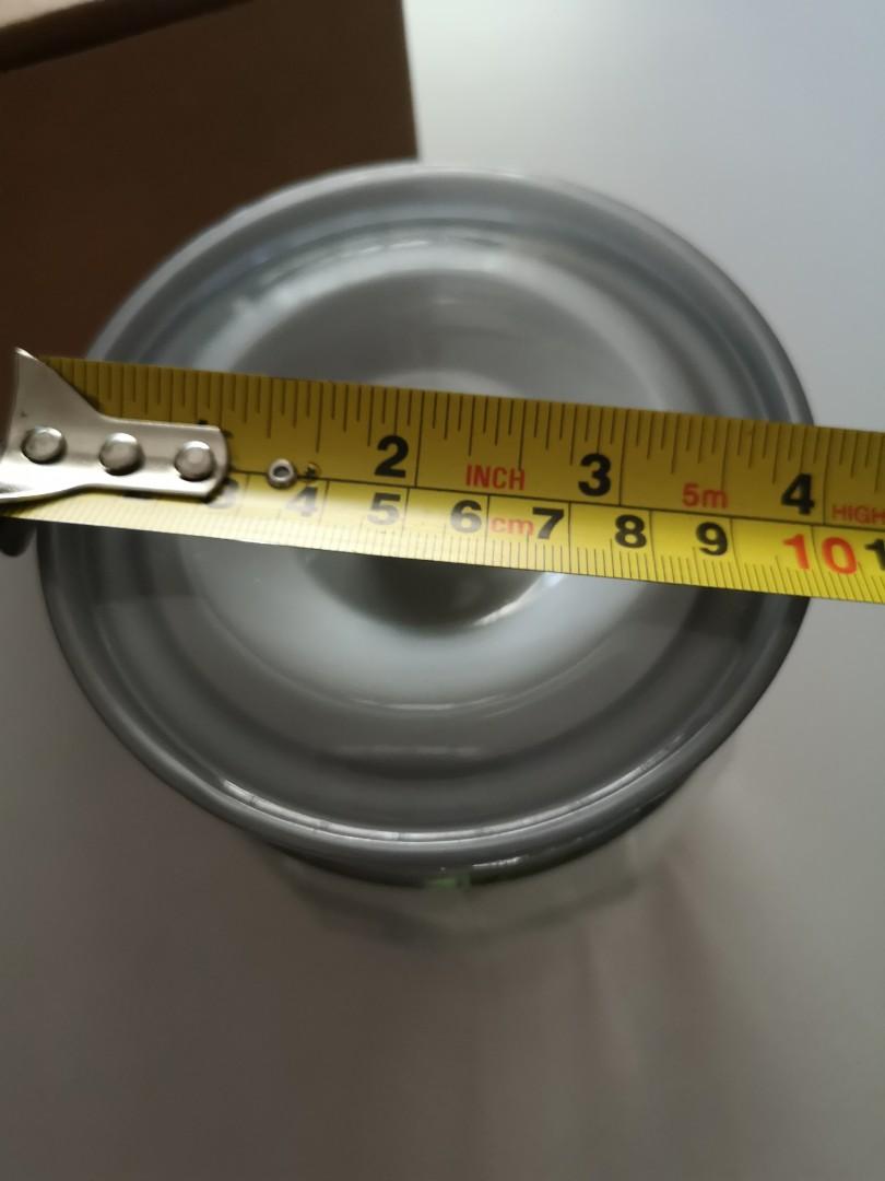 Brand new! SCS Glass container with Box *Smooth Roundy cap *Dimensions ...