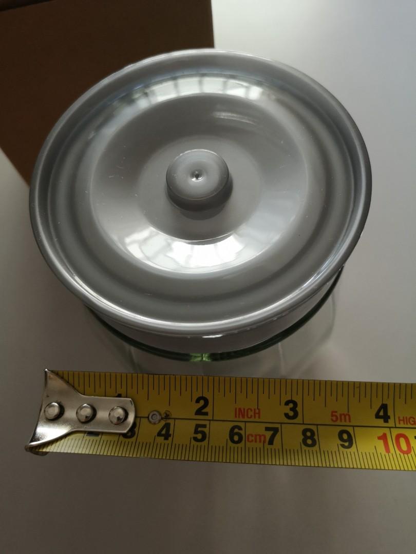 Brand new! SCS Glass container with Box *Smooth Roundy cap *Dimensions ...