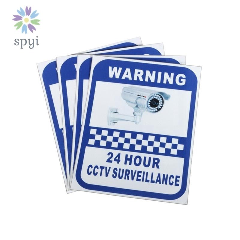 CCTV Security Surveillance Camera Adhesive Sticker Sign Warning Vinyl ...