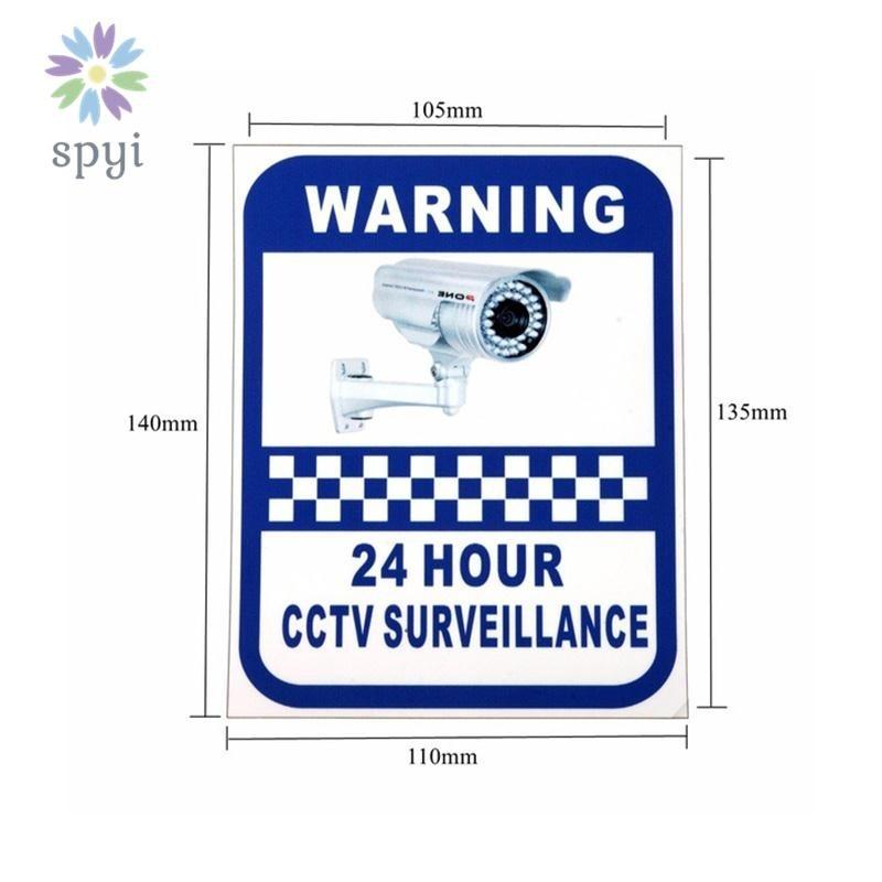CCTV Security Surveillance Camera Adhesive Sticker Sign Warning Vinyl ...