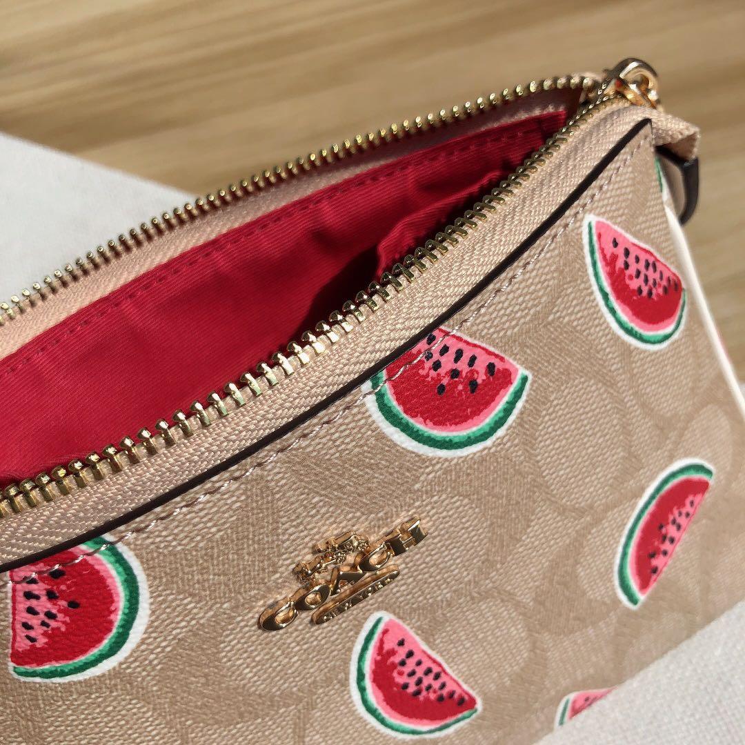 Coach Mini Watermelon Underarm Shoulder Chain Bag, Women's Fashion ...