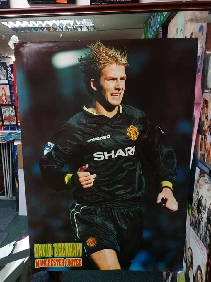 DAVID BECKHAM MU POSTER RARE, Furniture & Home Living, Home Decor ...