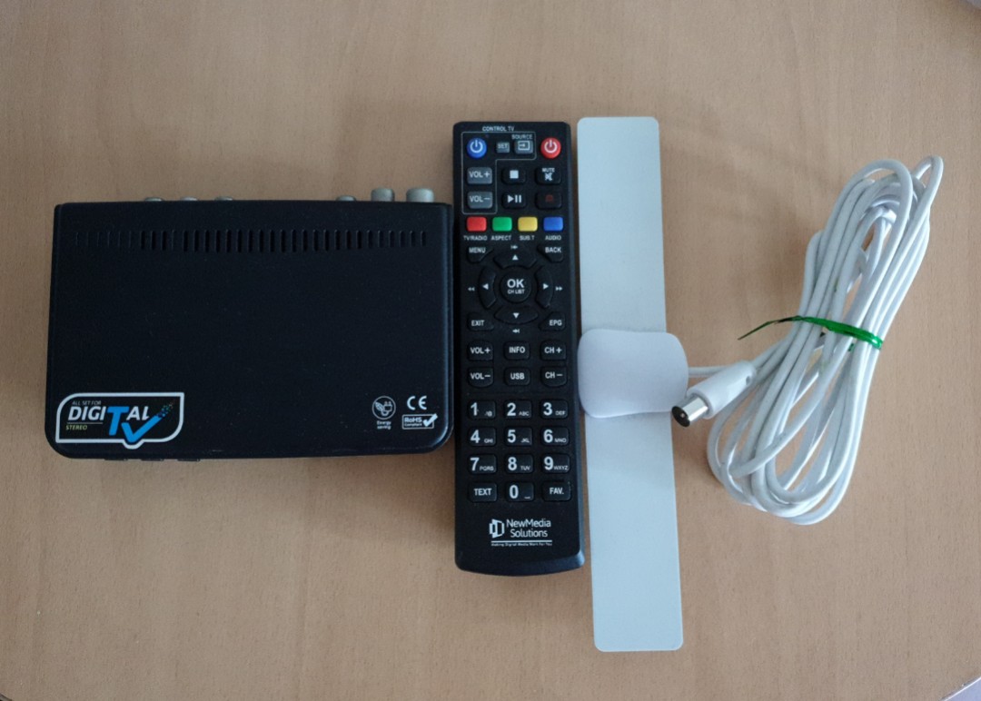 New Media Solution Digital TV HD Set-top box. Model no. STB2-T2, TV ...