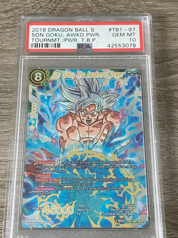 Dragonball TCG Holy Grail Goku Awakened PSA 10, Hobbies & Toys, Toys ...