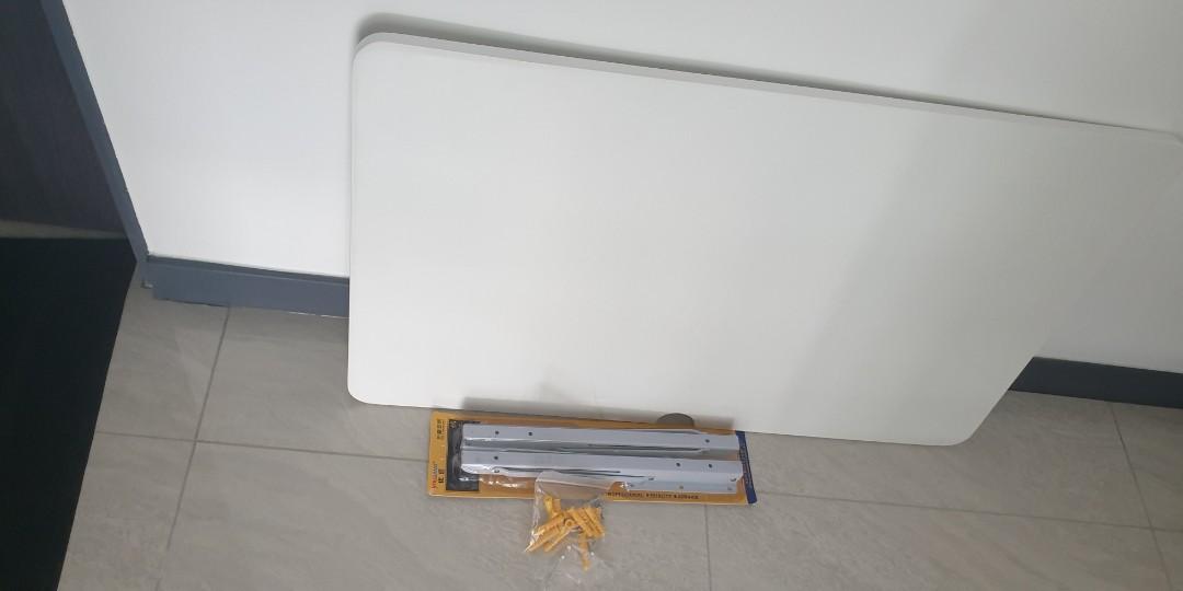 foldable study table / ledge / desk space, Furniture & Home Living ...
