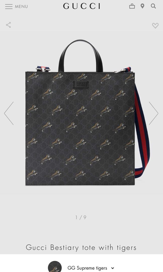 Gucci tiger tote bag, Luxury, Bags & Wallets on Carousell