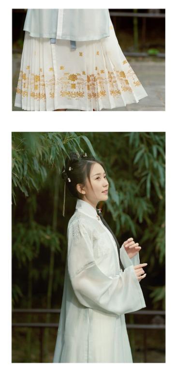 HANFU Traditional Ming Style Top - Mint Green, Women's Fashion, Tops ...