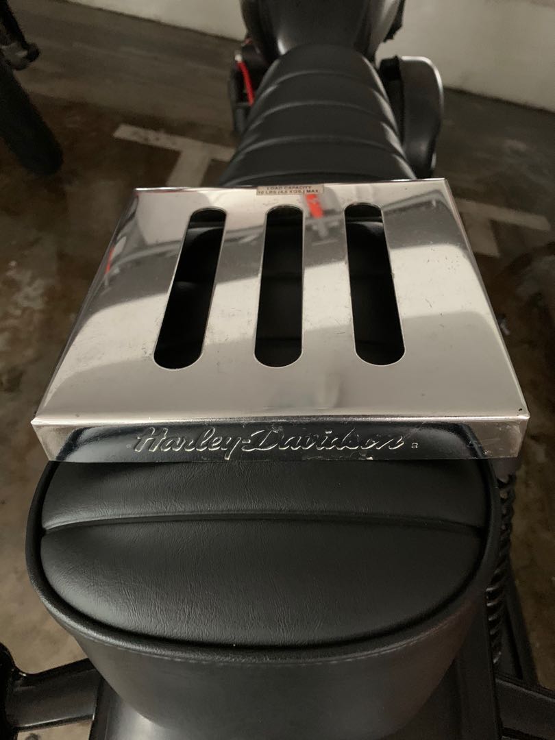 Harley vintage chrome rear rack, Motorcycles, Motorcycle Accessories on ...