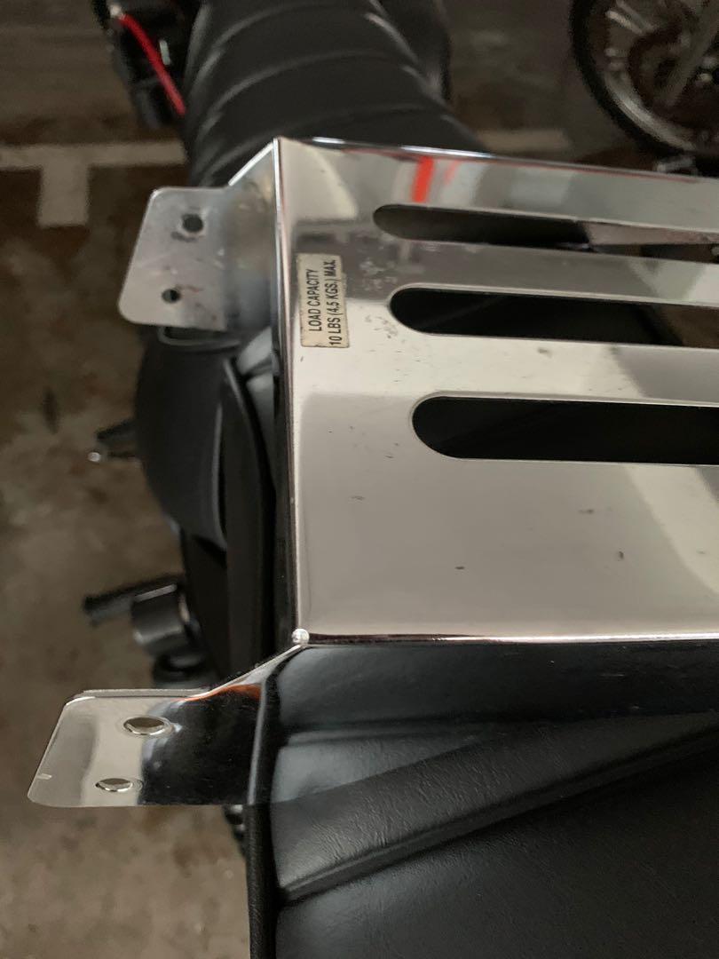 Harley vintage chrome rear rack, Motorcycles, Motorcycle Accessories on ...