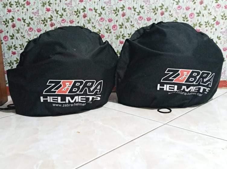 Helmet Zebra Couple Modular Dual Visor, Motorbikes, Motorbike Parts ...