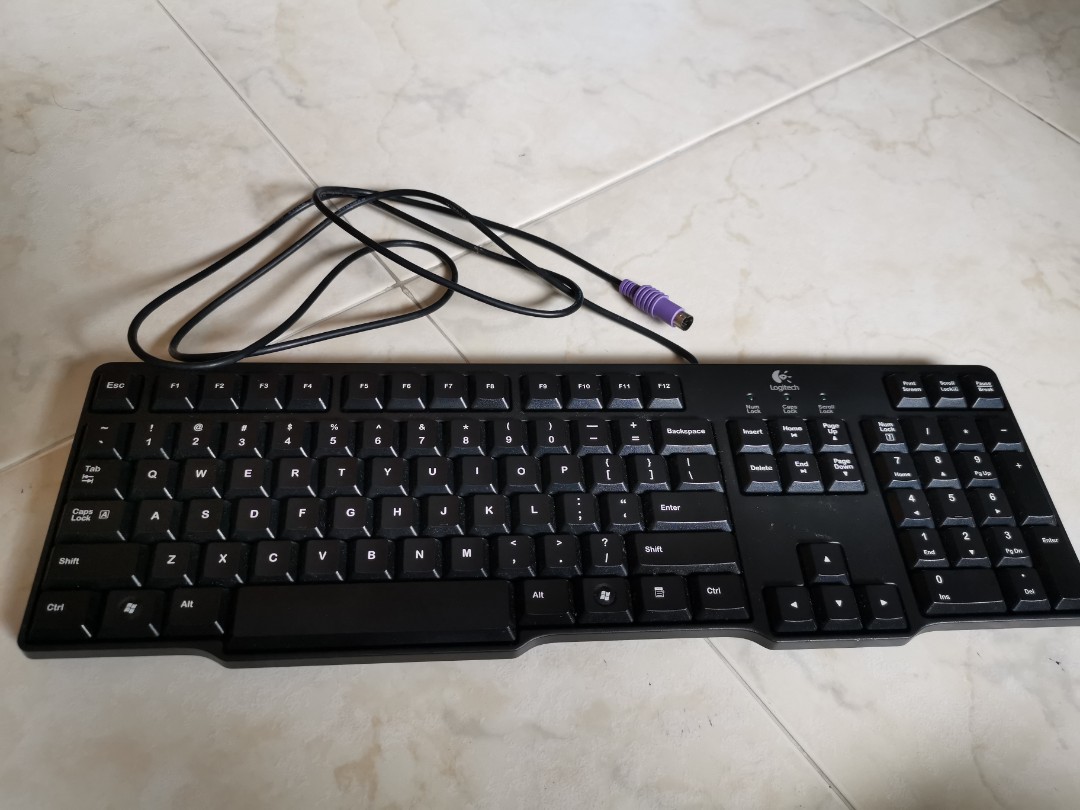 Logitech PS2 keyboard, Computers & Tech, Parts & Accessories, Computer ...