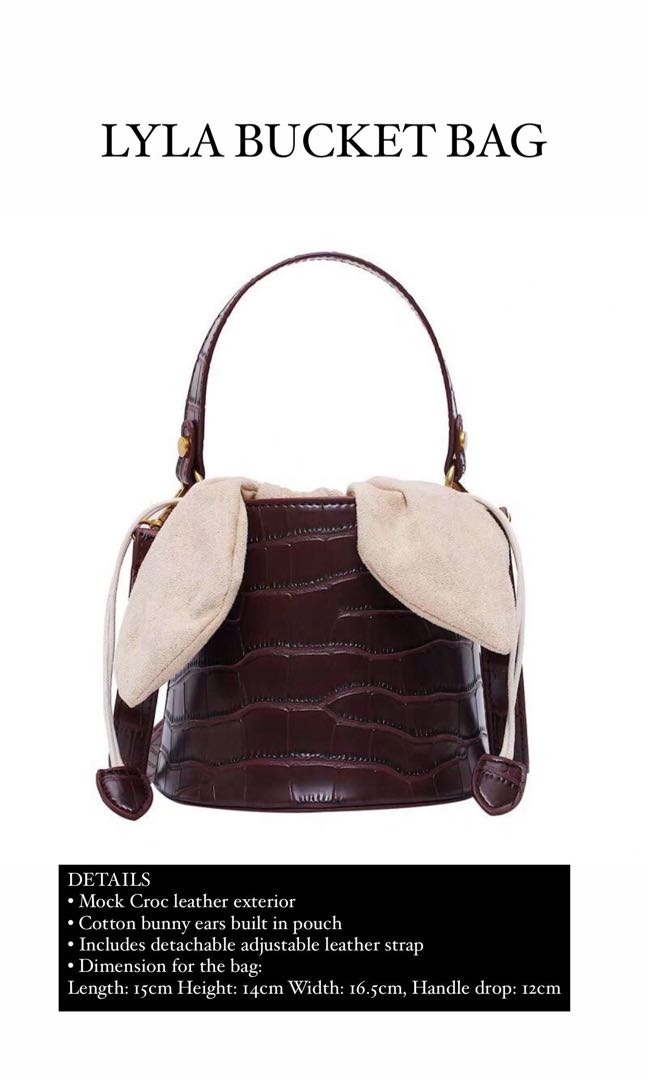Customise/Personalise Lyla bucket bag, Women's Fashion, Bags & Wallets ...