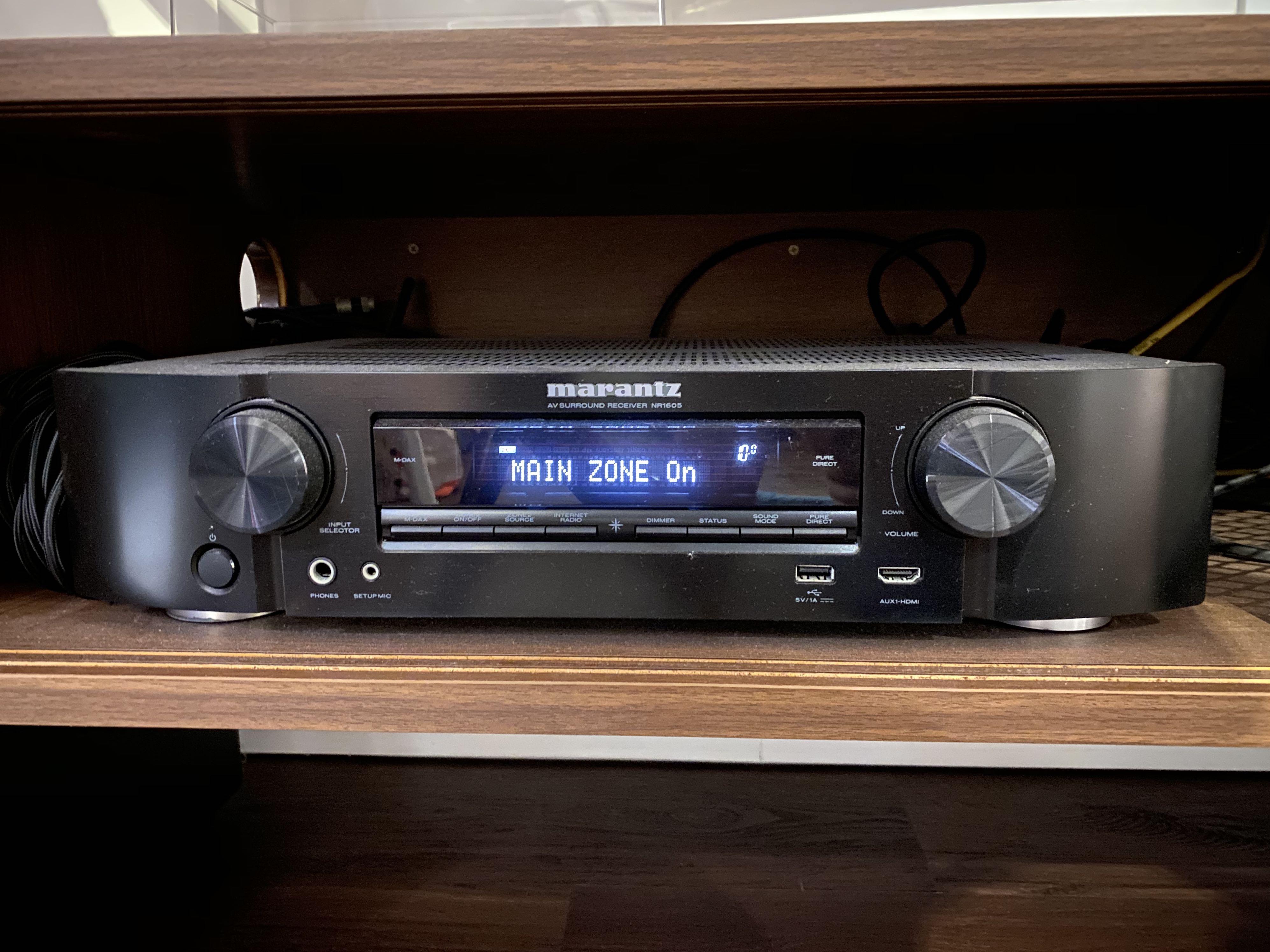 Marantz NR 1605 slim profile AV surround amplifier!, Audio, Soundbars ...