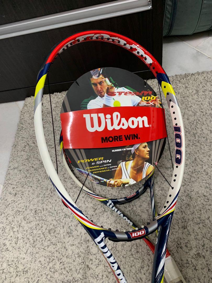 New Wilson Steam 100 Tennis Racket, Sports Equipment, Sports & Games ...
