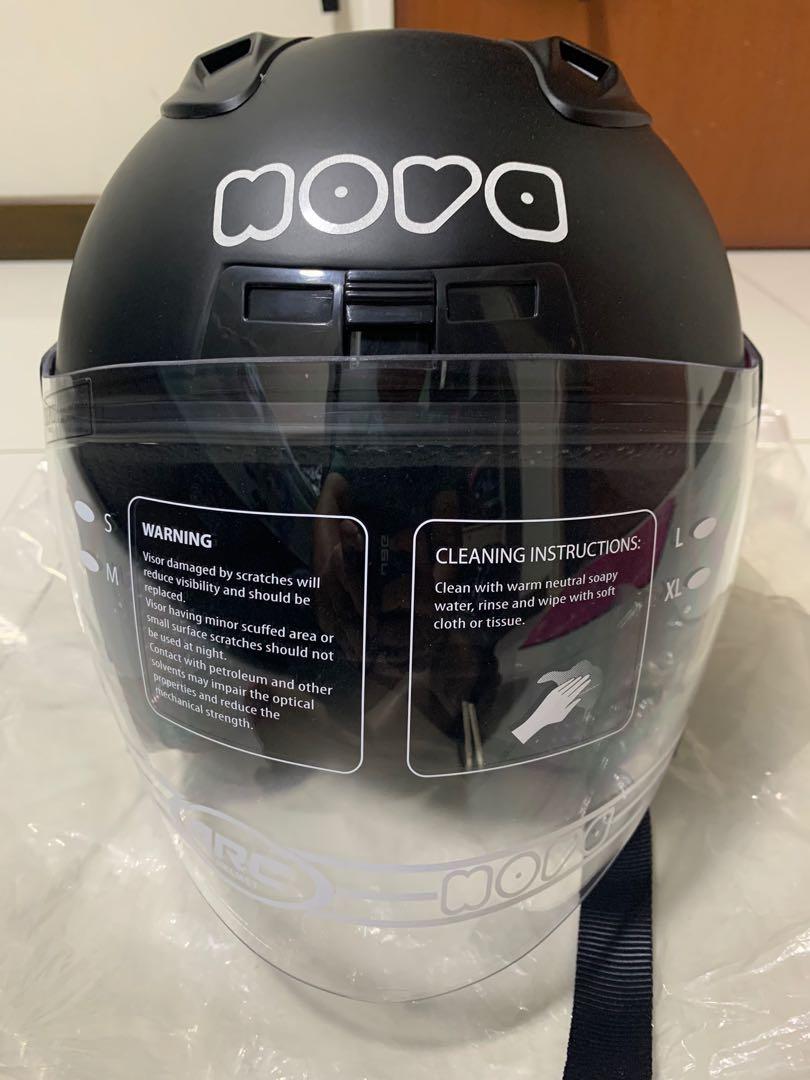 Nova Dot Helmet (Matt Black), Motorcycles, Motorcycle Apparel on Carousell