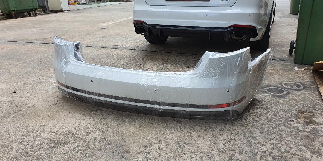 Original Audi A4 b9 Sport rear bumper + diffuser + chrome tips, Car ...