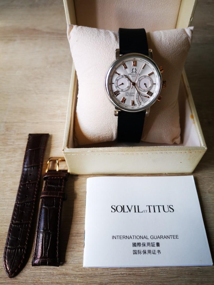 Pre-loved Solvil Et Titus Watches Power Reserve Mechanical Chronograph ...