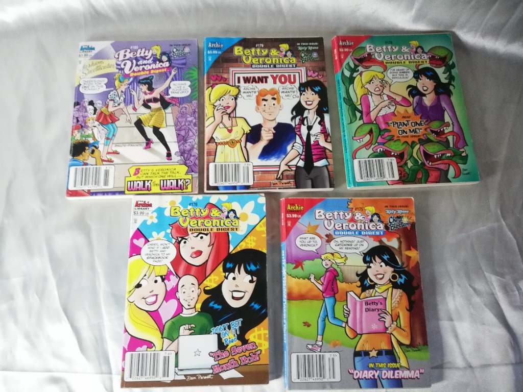 The Archie Library Betty & Veronica Double Digest #175,#176,#178,#179 ...