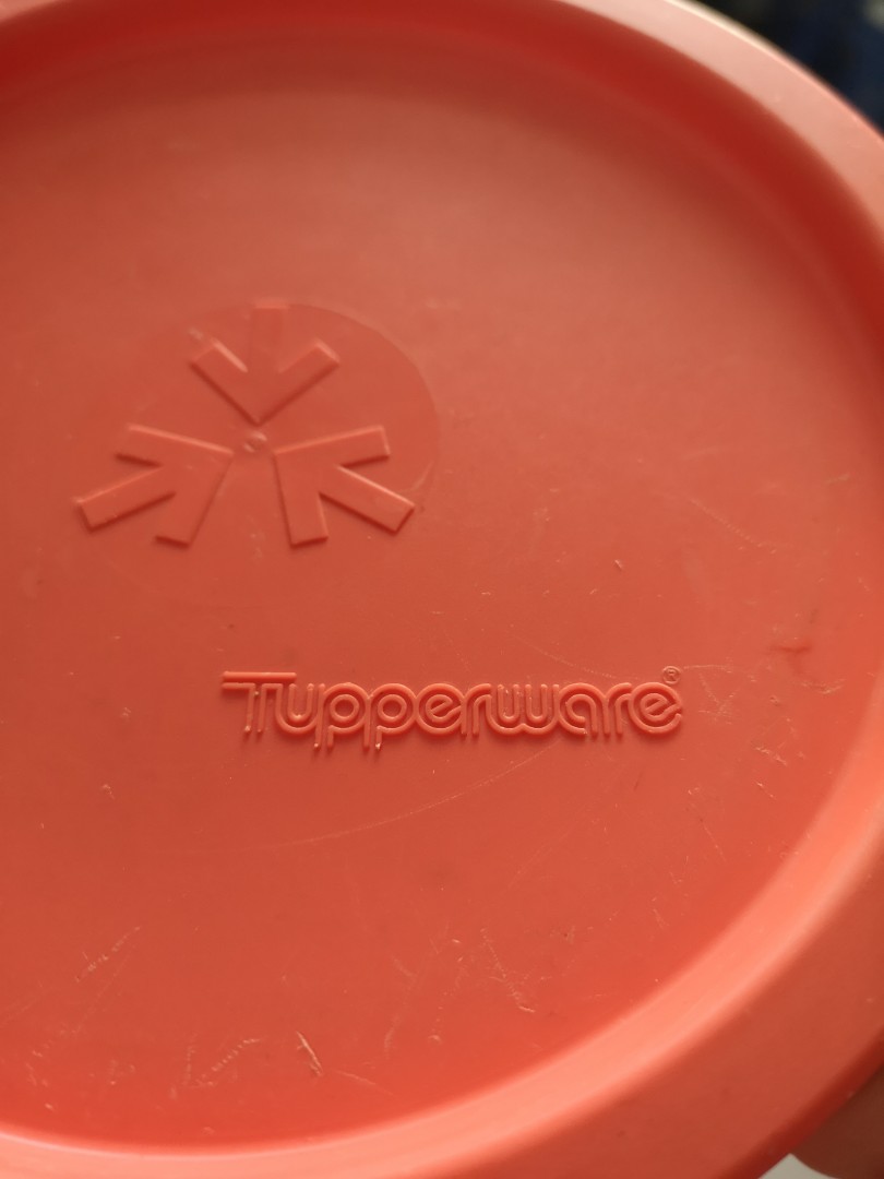 TUPPERWARE one TOUCH Container Topper Canister [ 2L PEACH] *Dimensions as photo SHOWN *Self ...