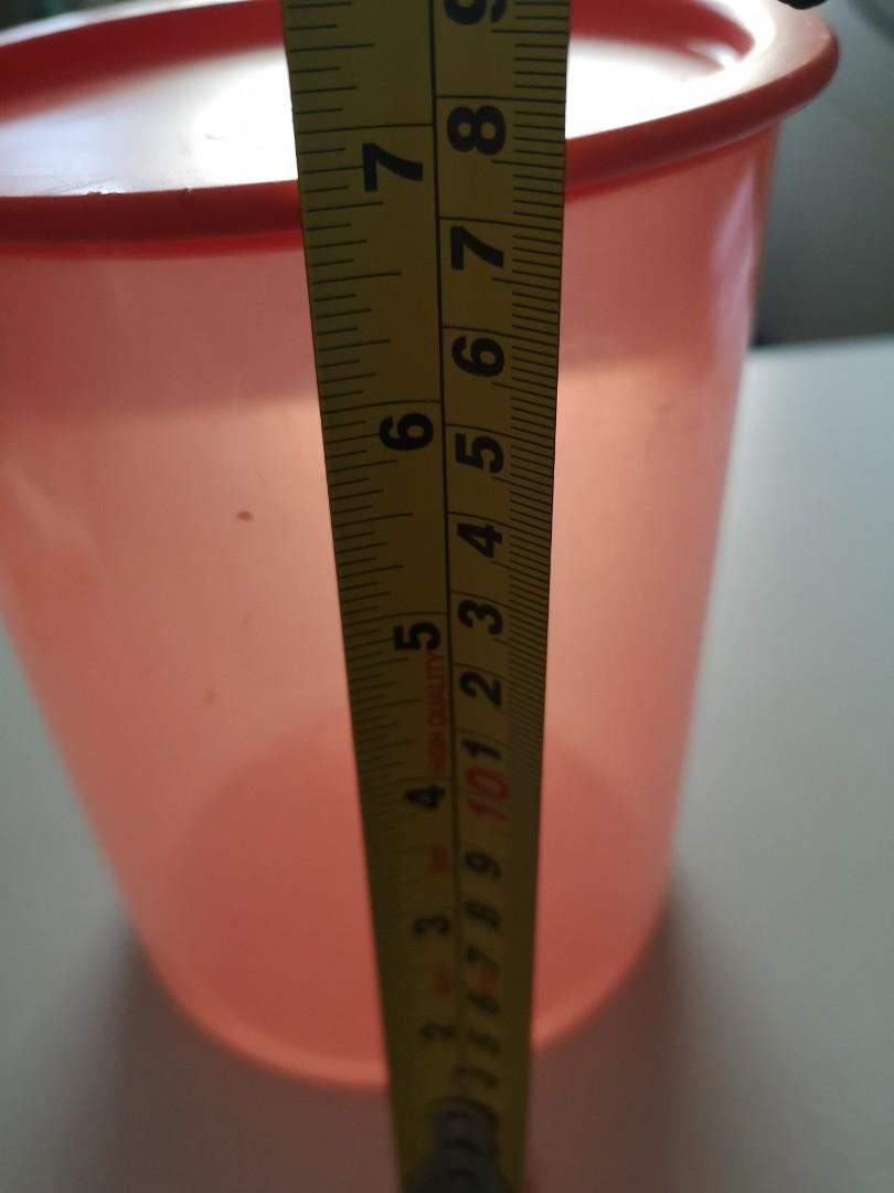 TUPPERWARE one TOUCH Container Topper Canister [ 2L PEACH] *Dimensions ...