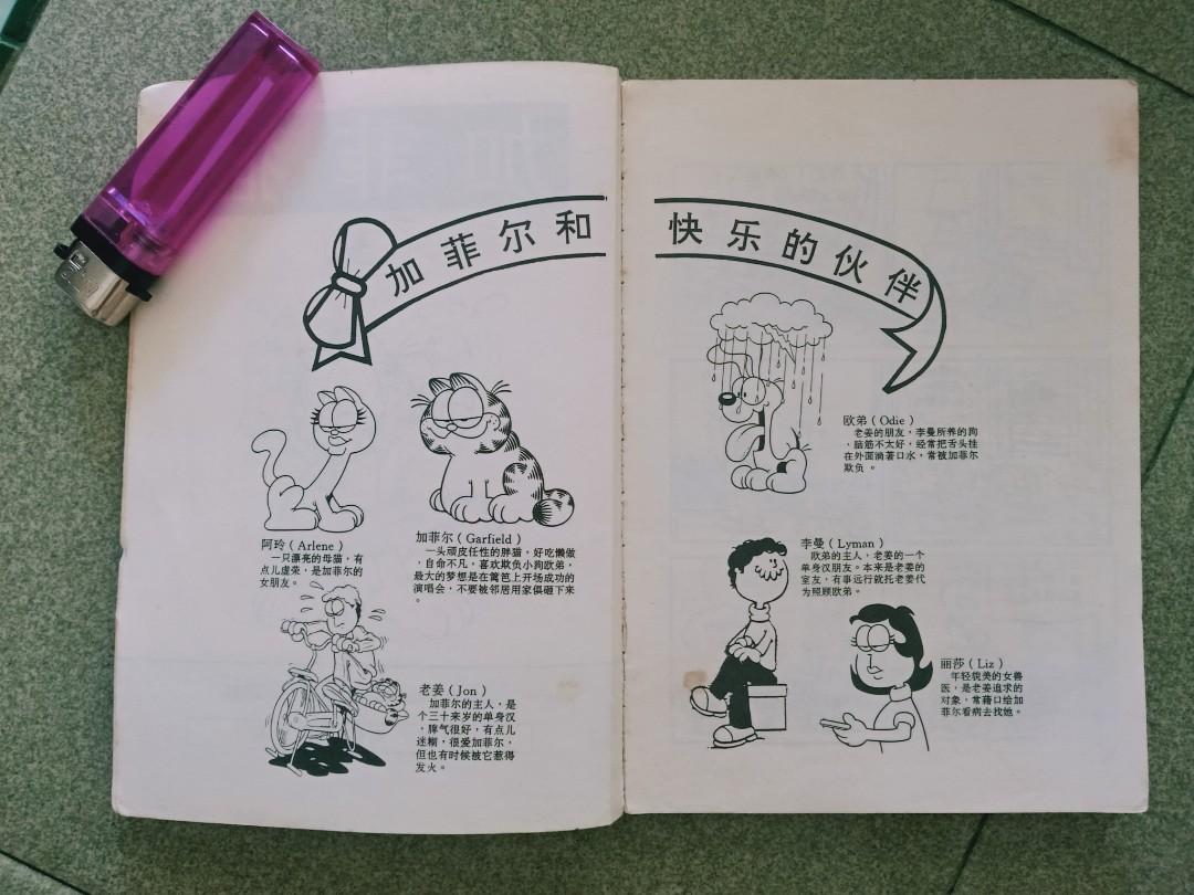 Vintage 1994 Garfield World Wide Chinese Version Comic Book., Hobbies ...
