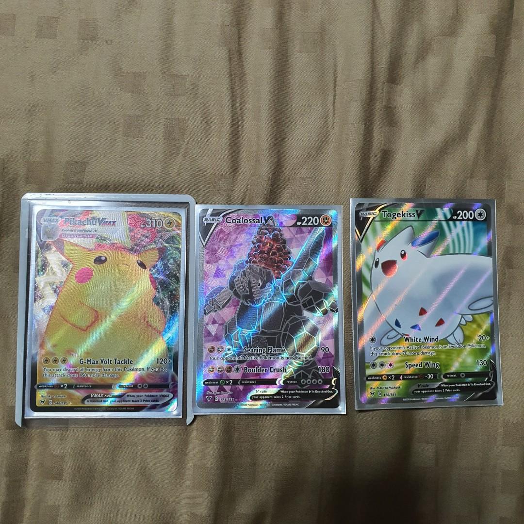 Vivid Voltage Vmax Pikachu + Hollow commons and rares, Hobbies & Toys ...