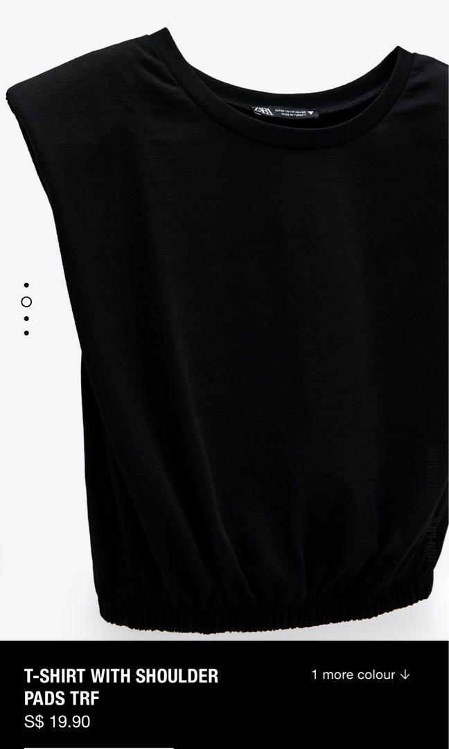 ZARA padded shoulder top, Women's Fashion, Tops, Sleeveless on Carousell