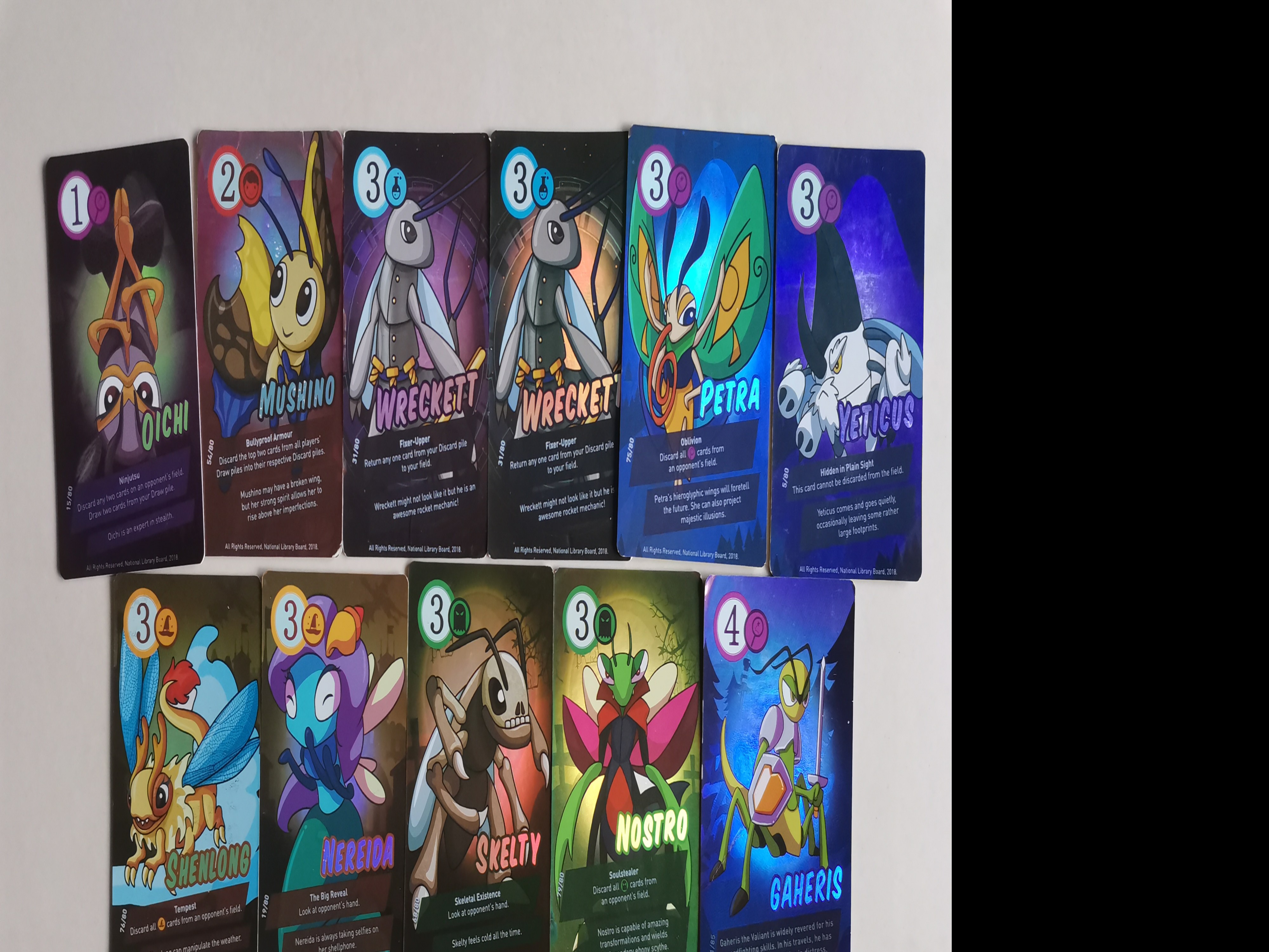 book bug cards(shiny), Hobbies & Toys, Toys & Games on Carousell