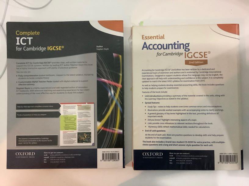 Cambridge IGCSE Accounting ICT Textbook, Hobbies & Toys, Books ...