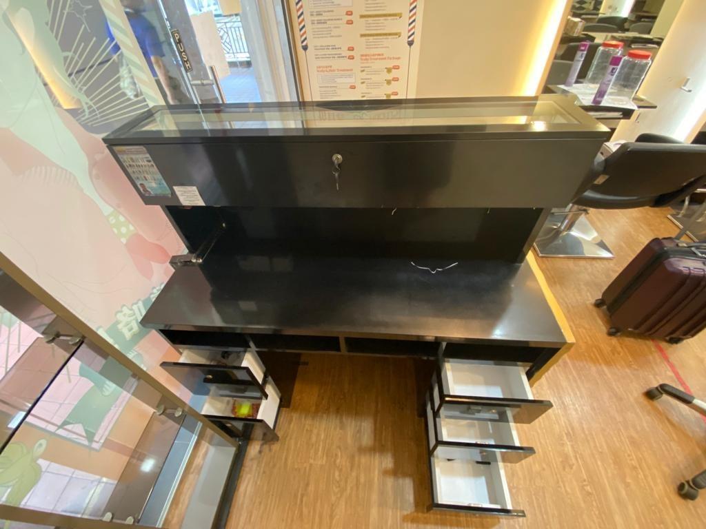 Cashier counter table with light, Furniture & Home Living, Furniture ...
