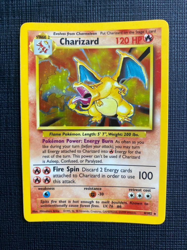 Vintage Charizard base set 1999 4/102, Hobbies & Toys, Toys & Games on ...
