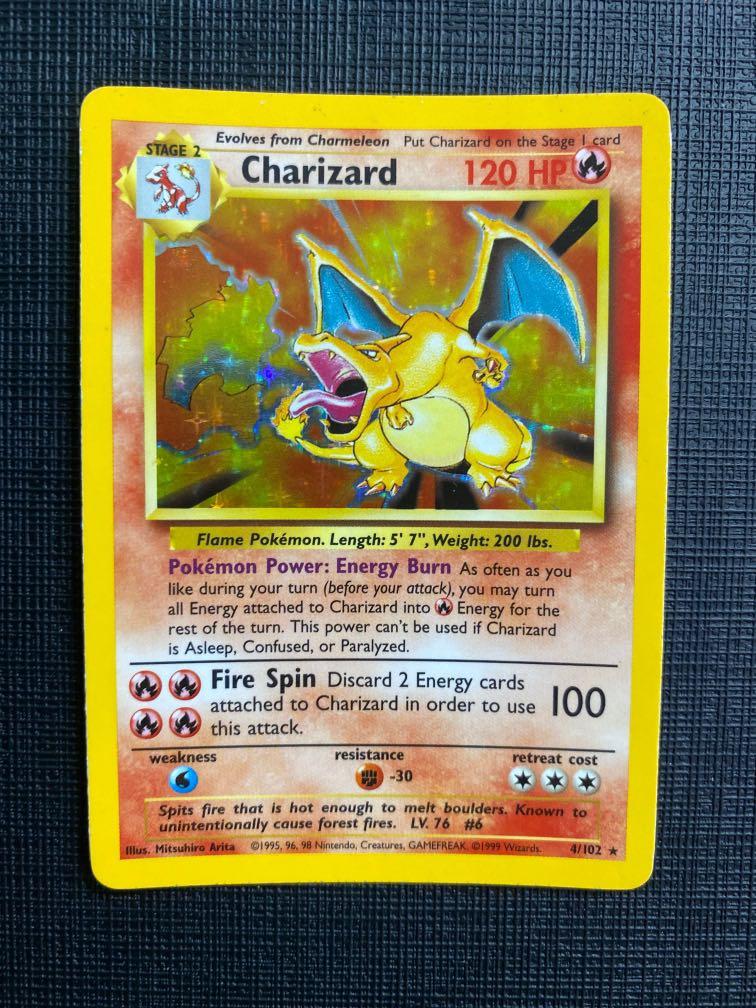 Vintage Charizard base set 1999 4/102, Hobbies & Toys, Toys & Games on ...