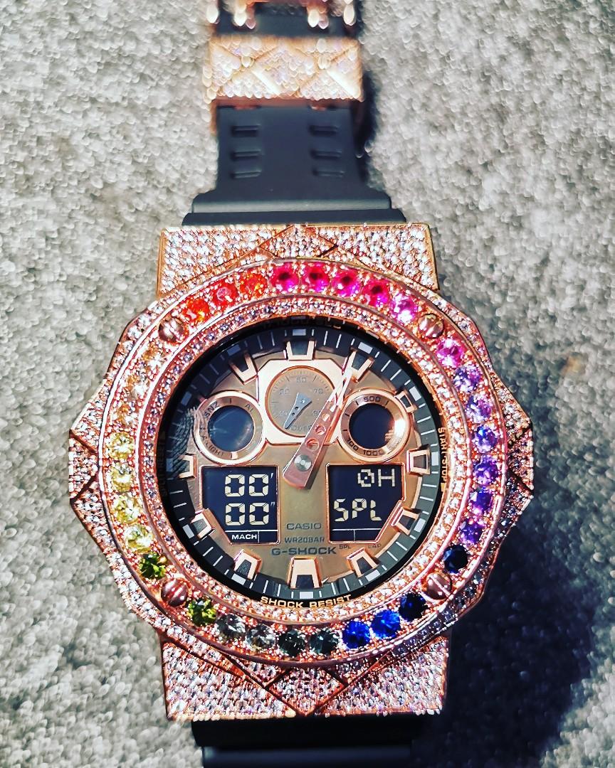 Customise rosegold geo-x gshock, Luxury, Watches on Carousell