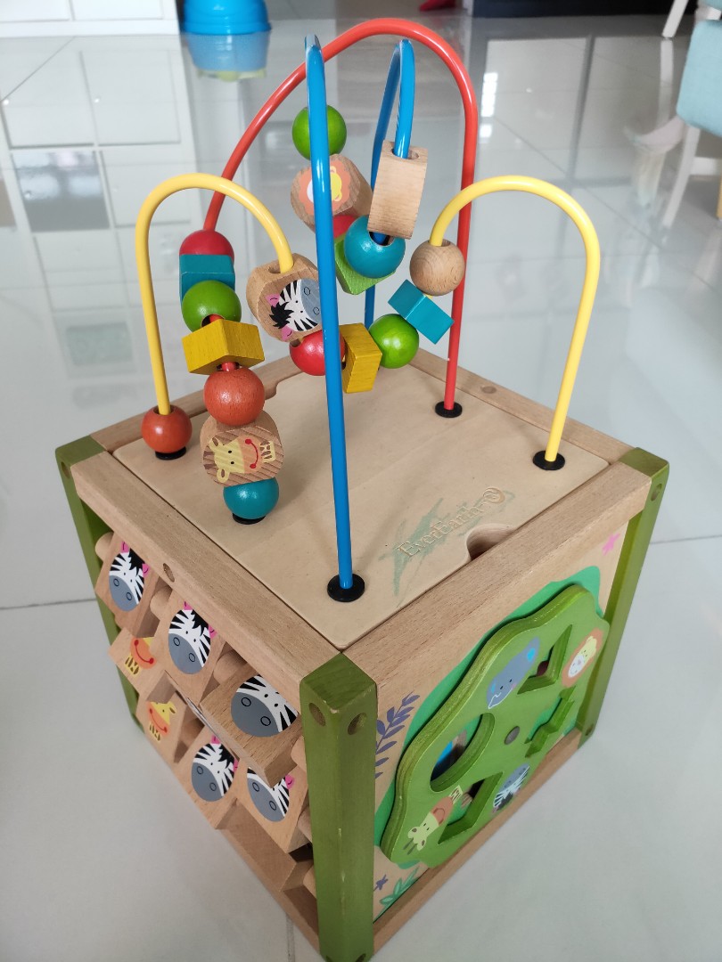 EverEarth Wooden Activity Cube, Babies & Kids, Infant Playtime on Carousell