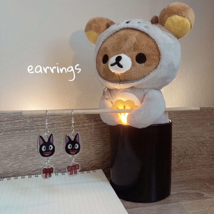 handmade studio ghibli jiji x bow series, Women's Fashion, Jewelry ...