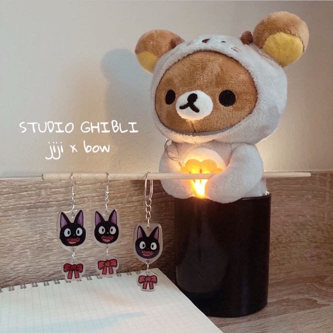 handmade studio ghibli jiji x bow series, Women's Fashion, Jewelry ...