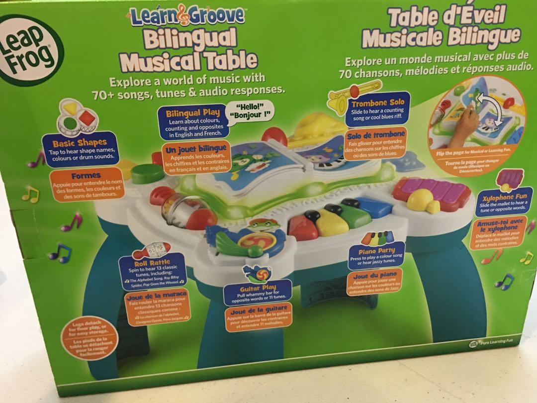 Leap Frog Learn N Groove Billingual Musical Table, Babies & Kids ...