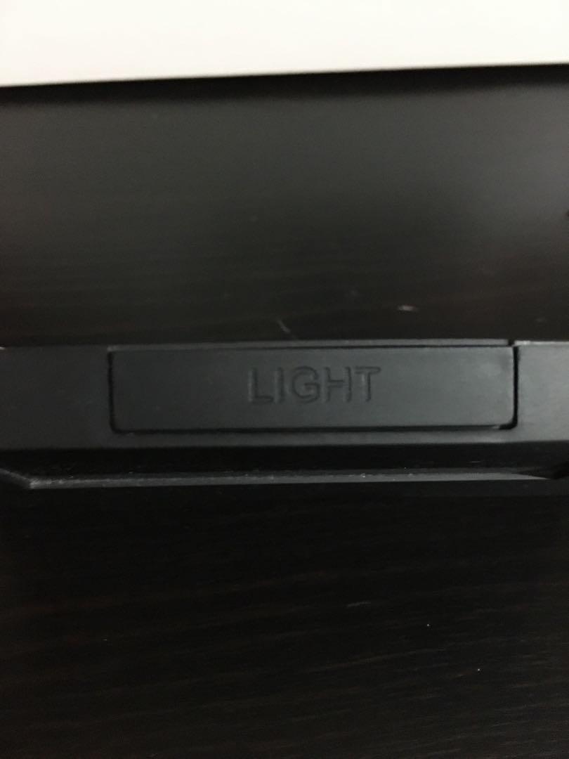 Miniso black sleek modern slim multi-function digital alarm clock with ...