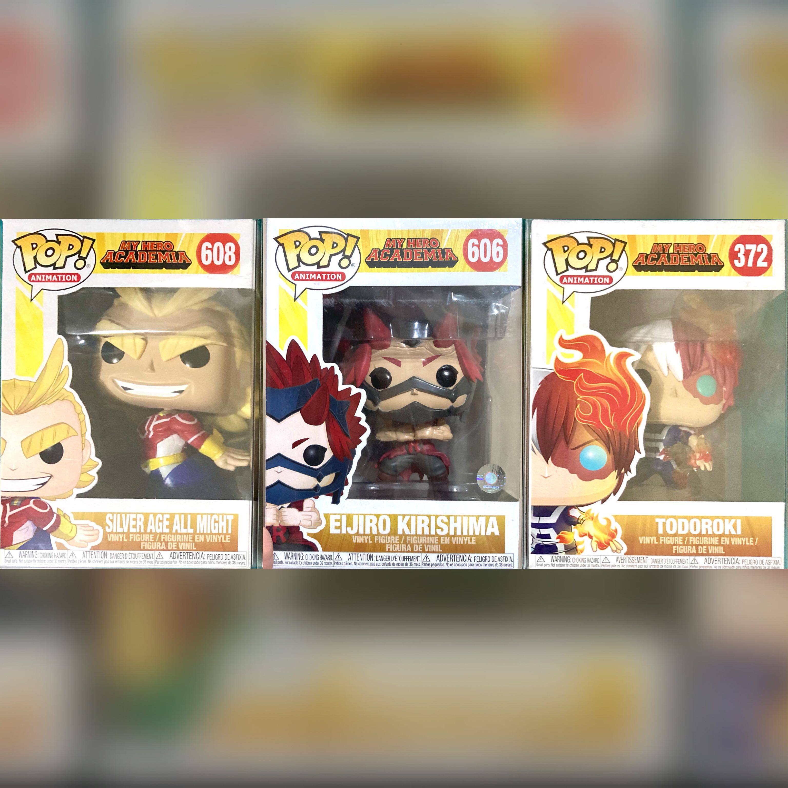My Hero Academia MHA Funko Pop Set - All Might, Todoroki, Kirishima ...