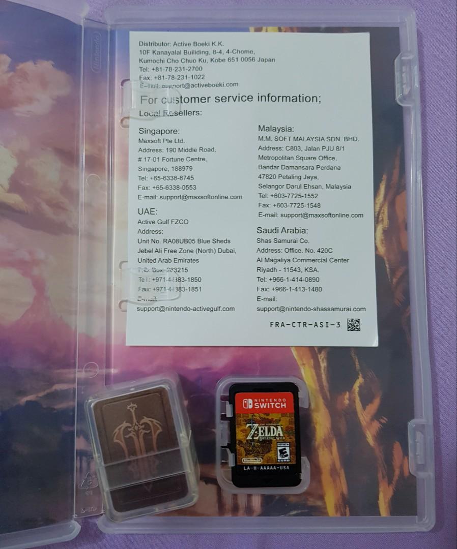 Nintendo Switch Zelda BOTW w/ amiibo card, Video Gaming, Video Games ...