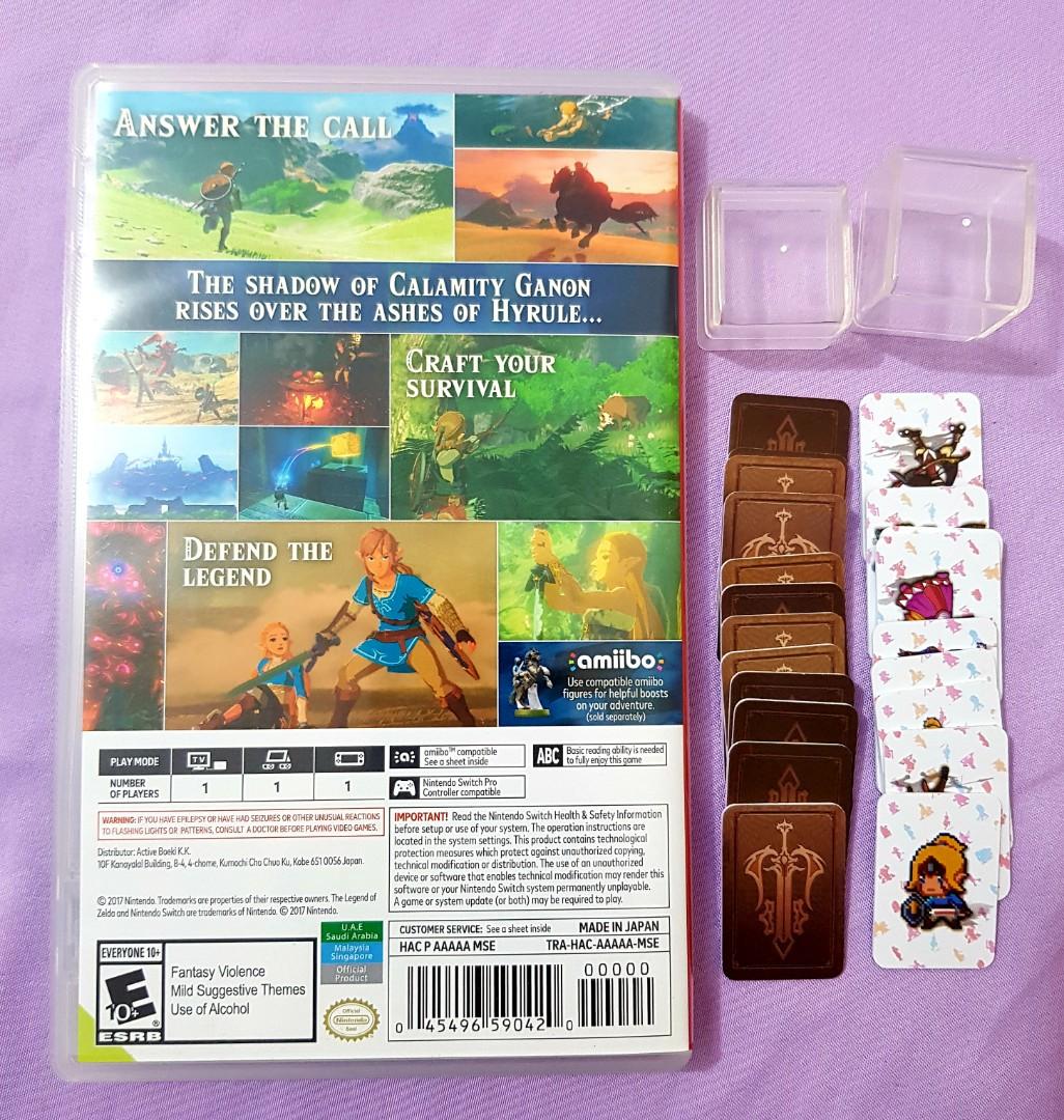 Nintendo Switch Zelda BOTW w/ amiibo card, Video Gaming, Video Games ...