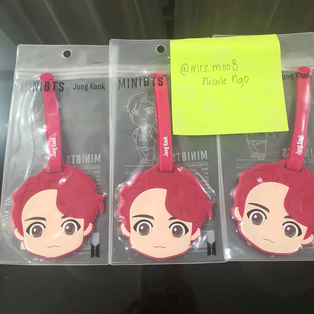 Onhand BTS Jungkook Luggage Tag House of BTS Pop up Store, Hobbies ...