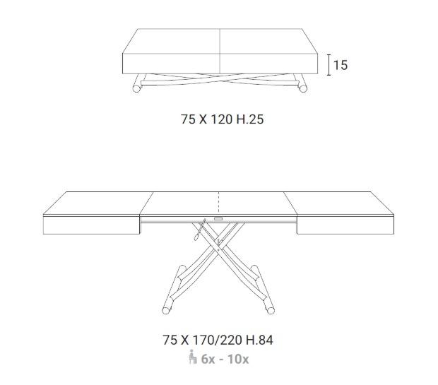 OZZIO Box Legno Coffee Table (Transformation), Furniture & Home Living ...